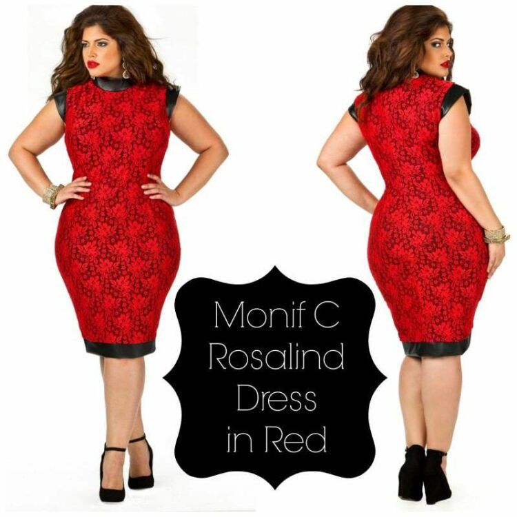 Monif C Rosalind Dress in Red | The Curvy Fashionista