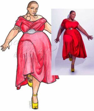 the Gift of Commissioned Plus Size Art with Curves Illustrated