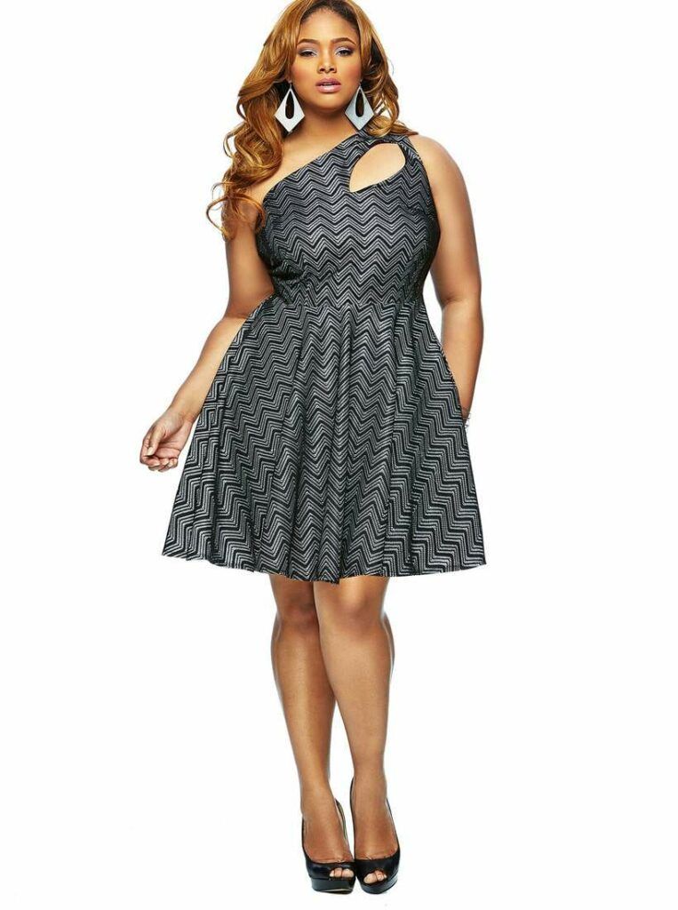 Monif C Plus Sizes Spring 2014 Stella Dress in Black | The Curvy ...
