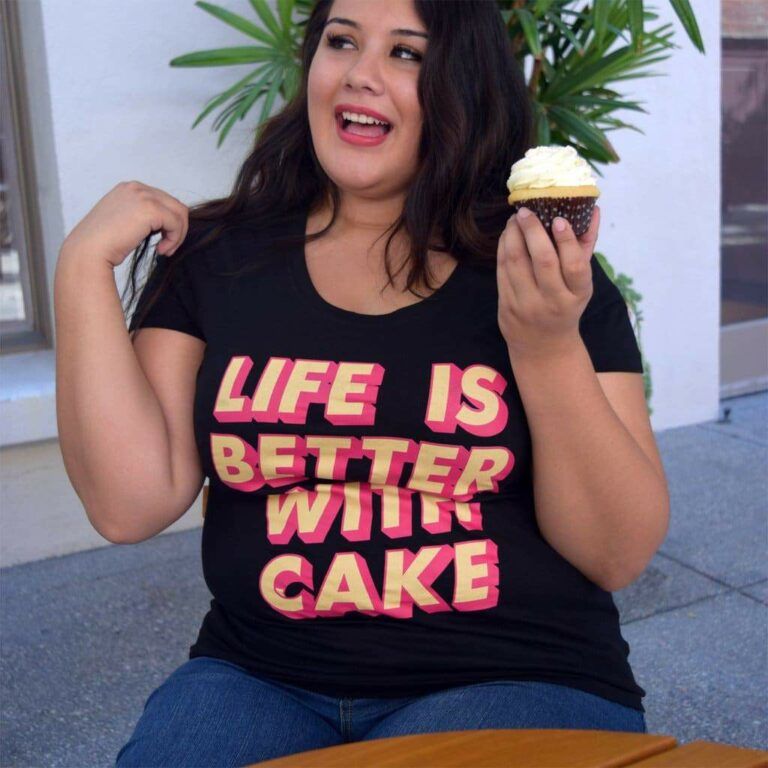 Life Is Better With Cake Tee - Elsa Jane | The Curvy Fashionista