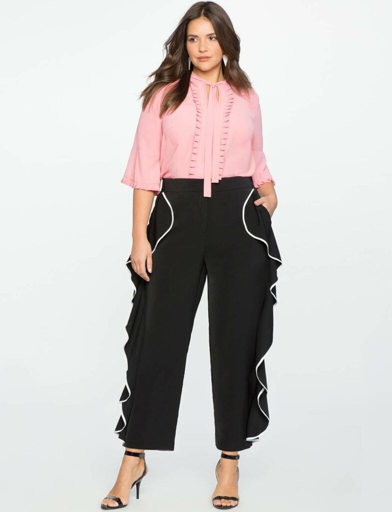 Studio Cascading Ruffle Pant | The Curvy Fashionista
