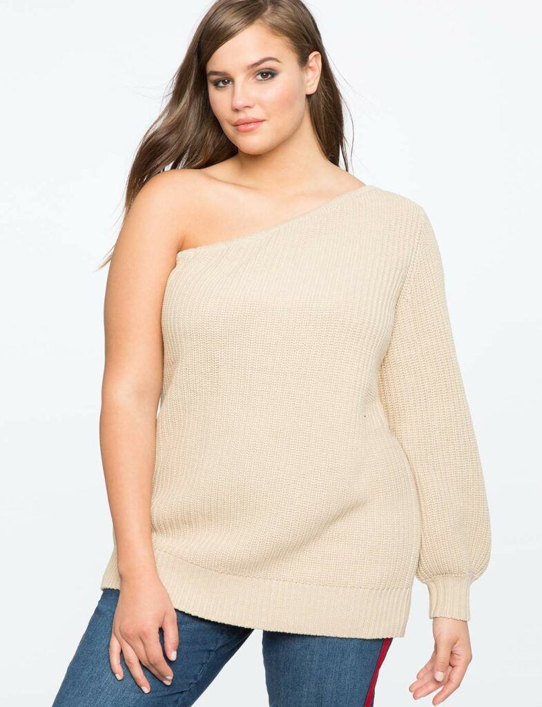 One Shoulder Sweater | The Curvy Fashionista