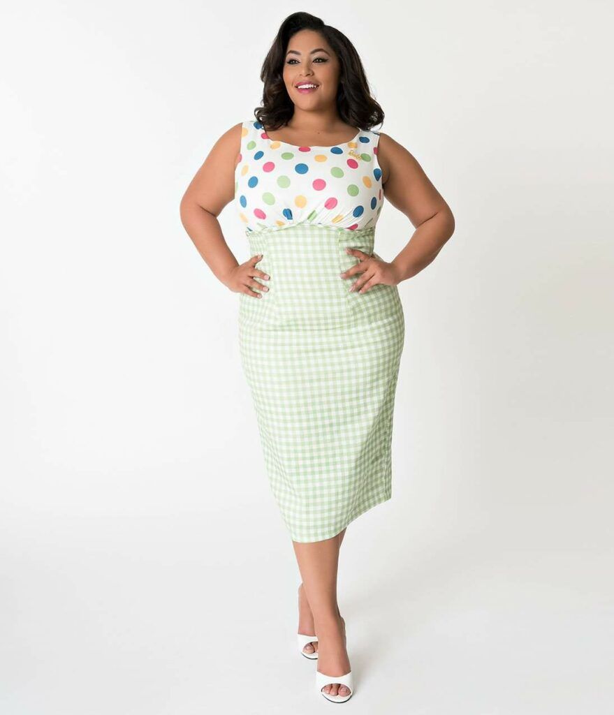 Barbie x Unique Vintage Plus Size 1960s Lunch On The Terrace Pencil ...