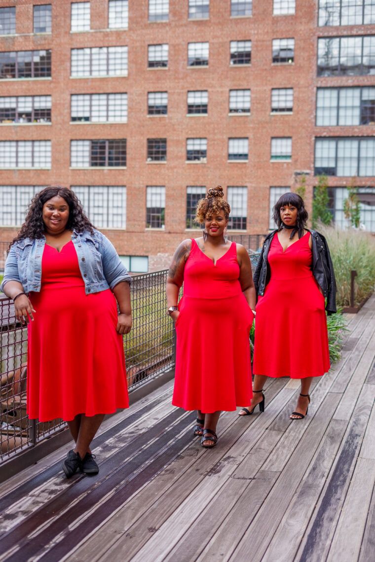 Show Me, Style Me: One Red Plus Size Dress- 3 Looks!